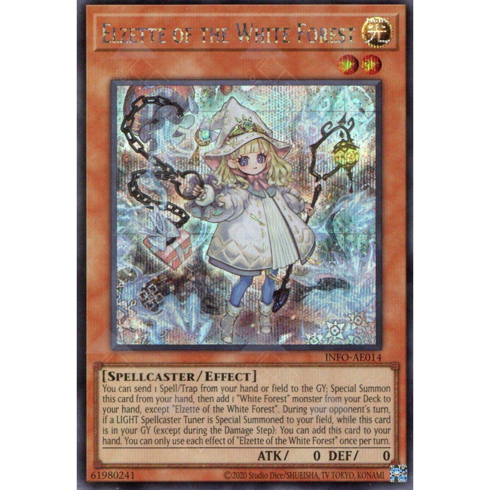 [ Bài Yugioh Chính Hãng ] INFO-AE014 Elzette of the White Forest