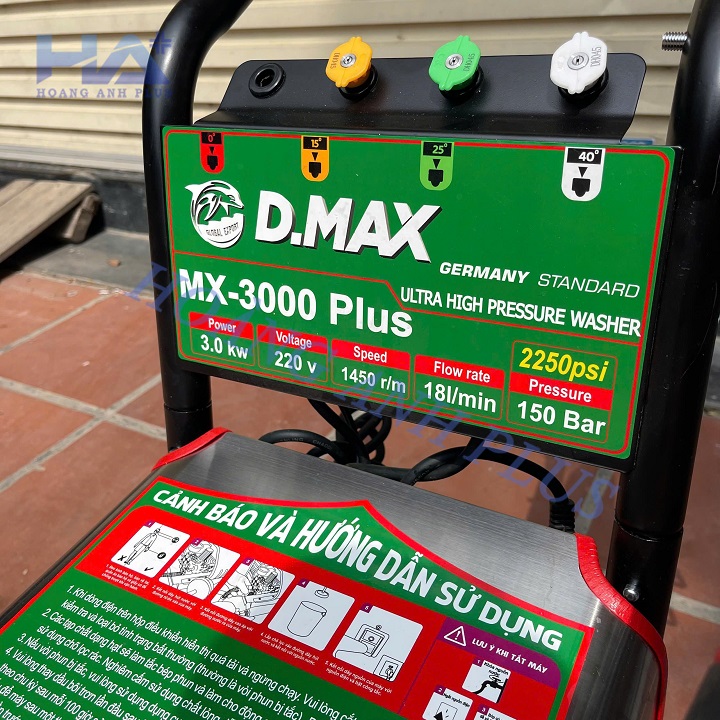 Máy Rửa Xe Cao Áp Dmax 3KW MX-3000 Plus được sản xuất