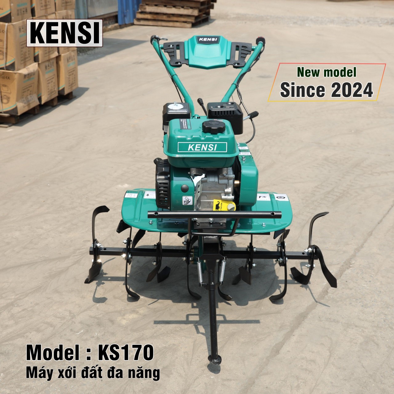 Máy Xới Đất Chạy Xăng 6.5HP Kensi KS170 - bảo hành 12 tháng