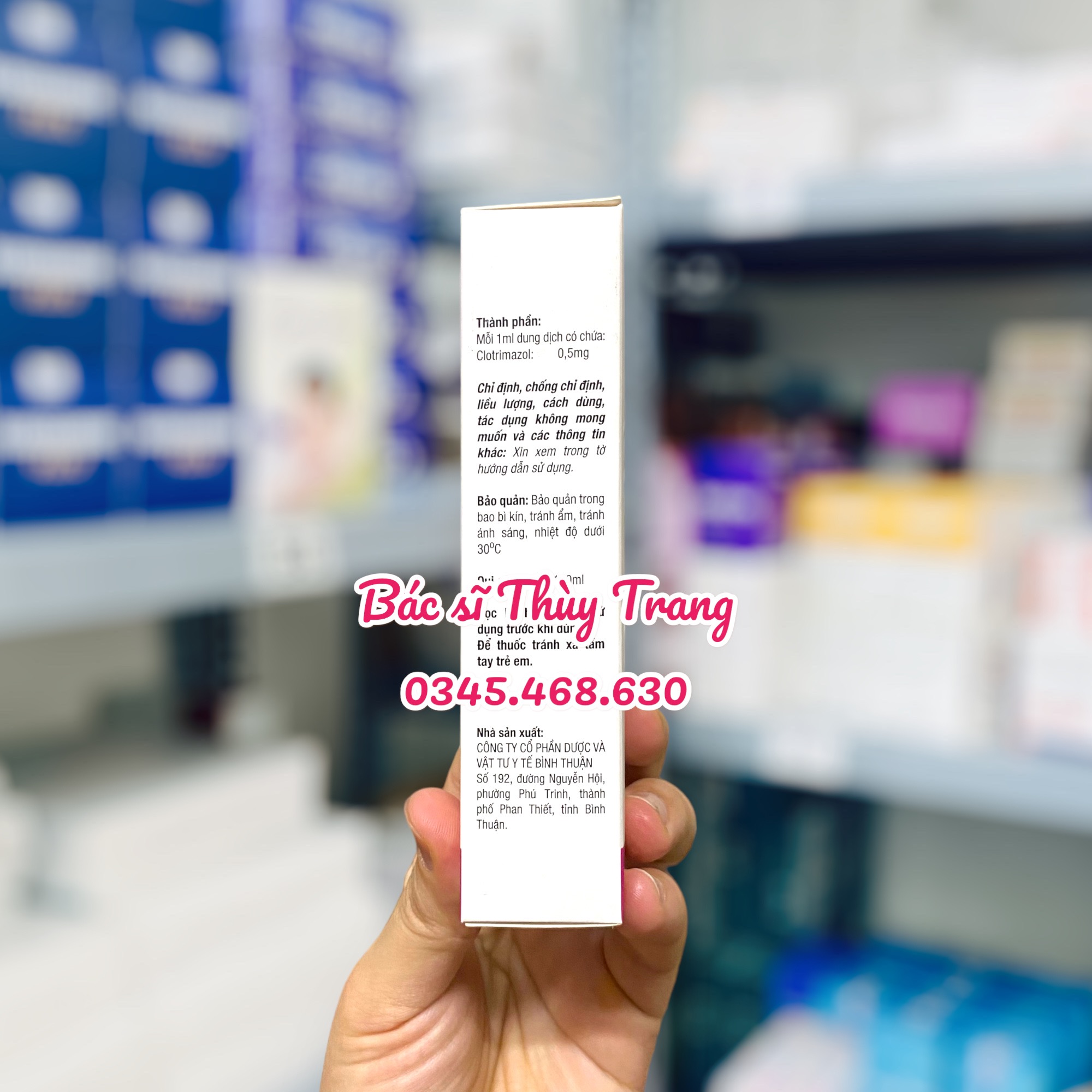 Dung dịch điều trị nấm Sovasol Clotrimazole 0.05% - 100ml