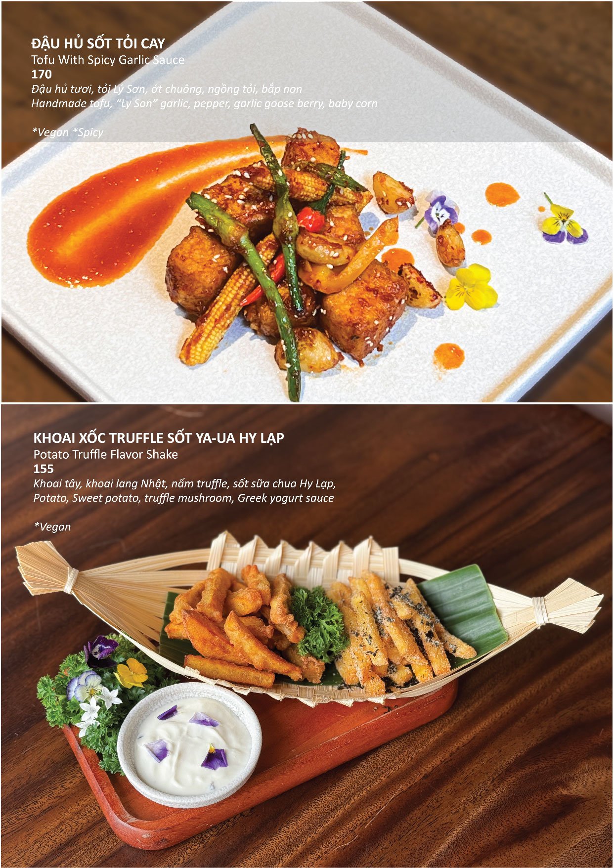 Premium Menu OM Eatery - Vegetarian and Vegan