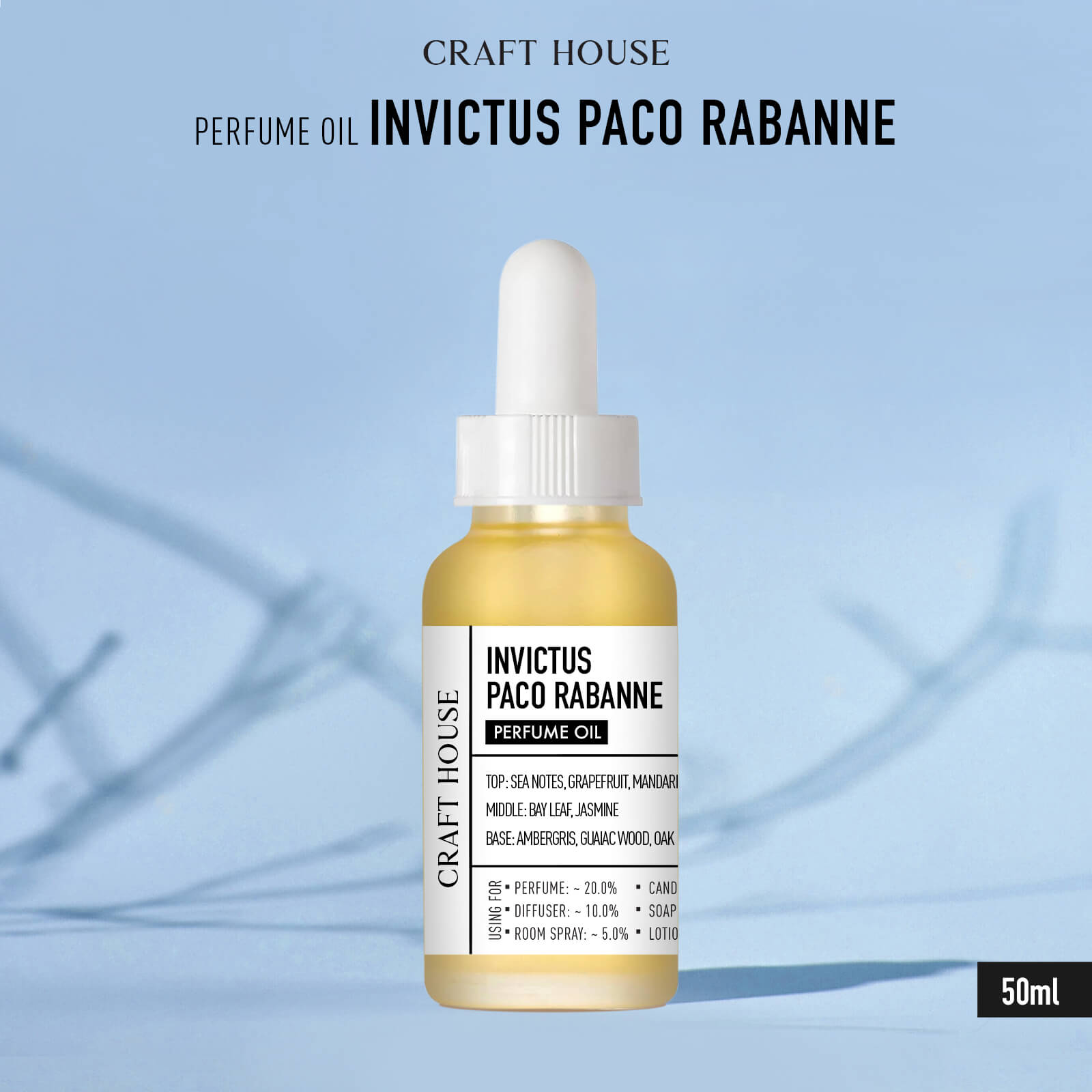 Tinh Dầu Gốc Nước Hoa Cô Đặc Craft House Perfume Oils - Invictus Paco ...