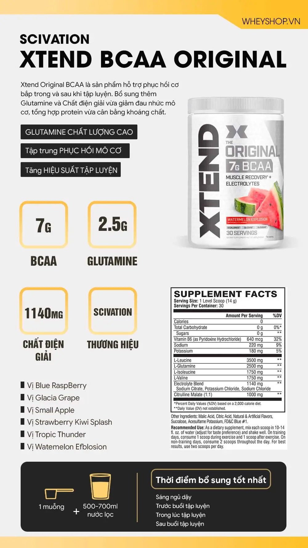Scivation Xtend BCAA Original - WheyShop.vn