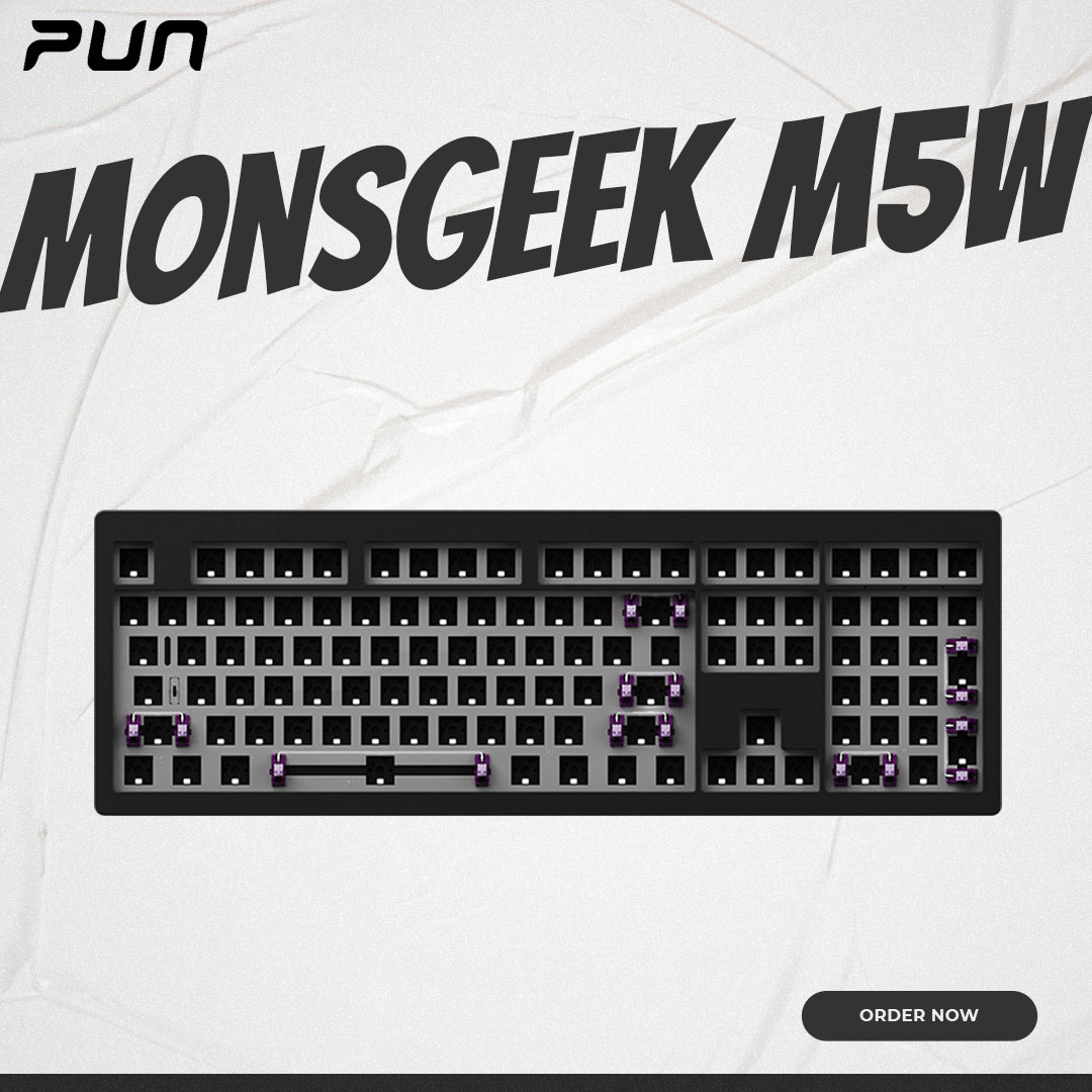 Kit Monsgeek M5W Custom Build Keyboard – 3 modes, Aluminium CNC, Gasket ...