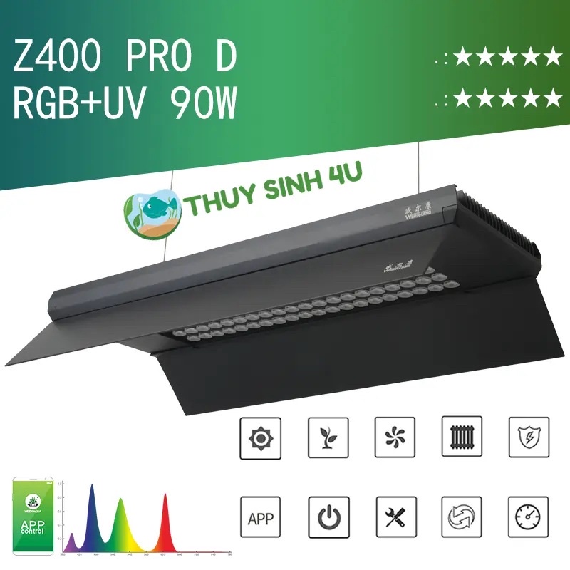 Đèn thuỷ sinh Week Z400 Pro Cải tiến LED có choá riêng tăng cường sức mạnh