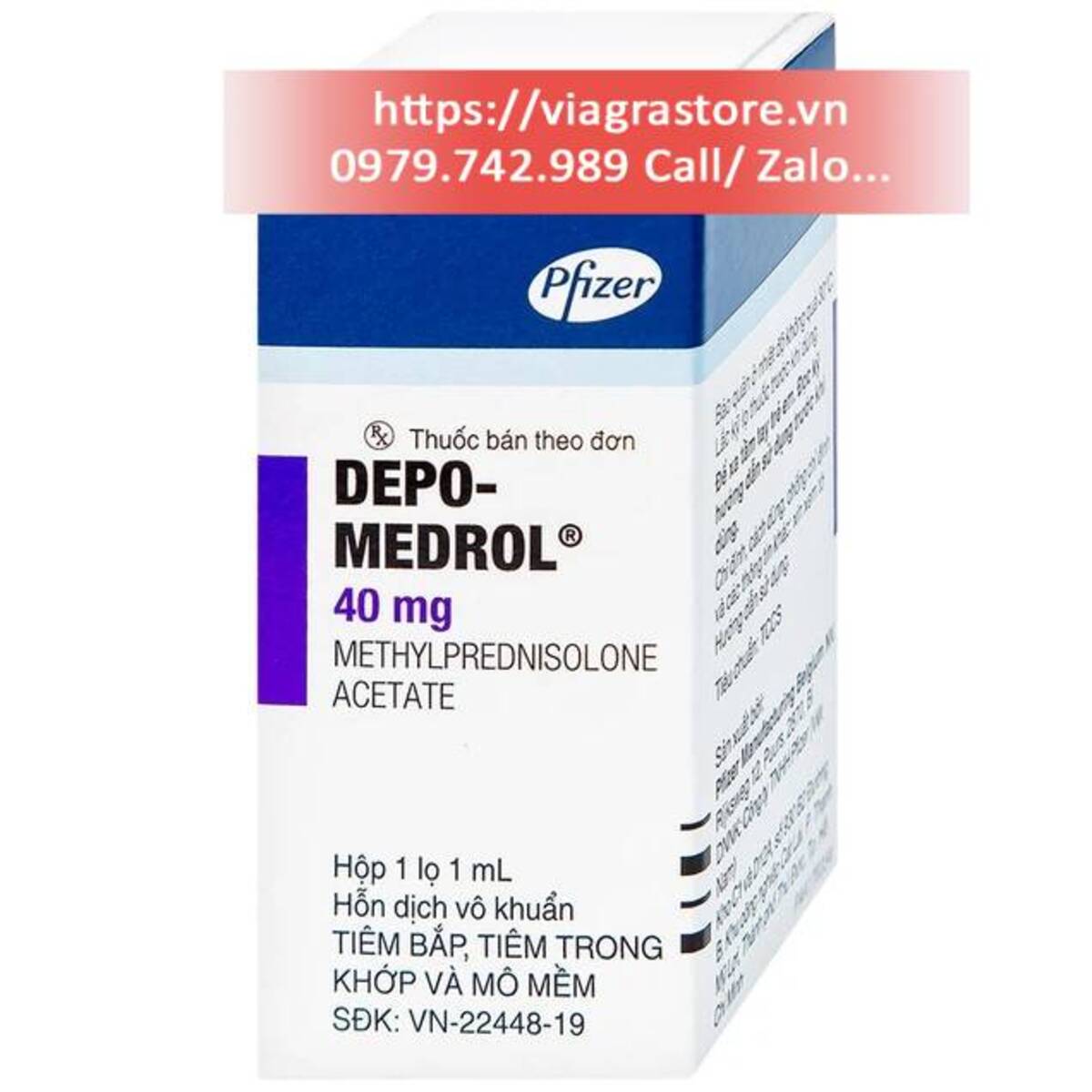 Depo Medrol 40mg Pfizer (Hộp 1 lọ x 1ml) | viagrastore.vn