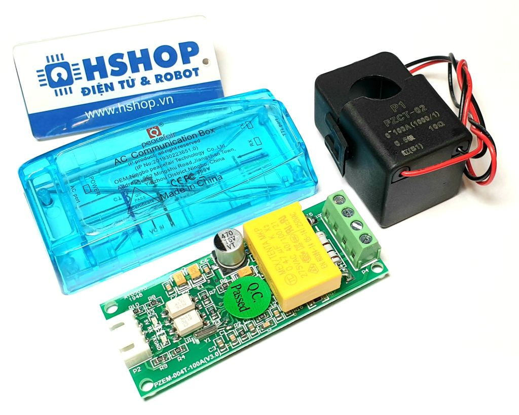 Mạch đo điện AC đa năng 100A giao tiếp UART PZEM-004T