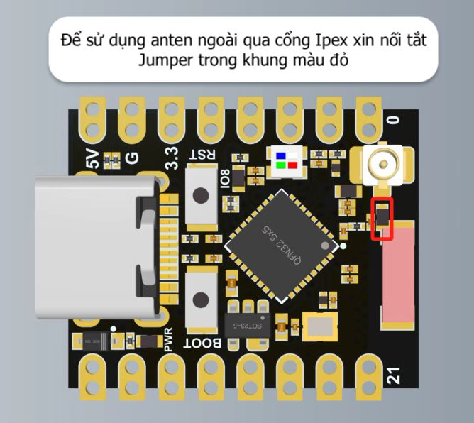 Kit Phát Triển Wifi Ble5 Risc V Soc Esp32 C3 Super Mini 4mb