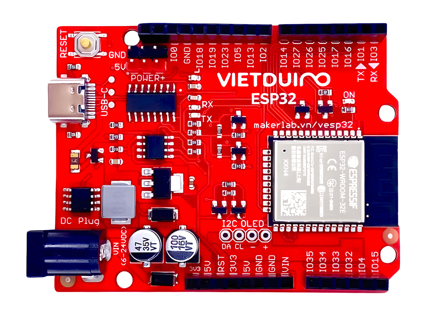 Mạch Vietduino Wifi Ble Esp32 Arduino Compatible