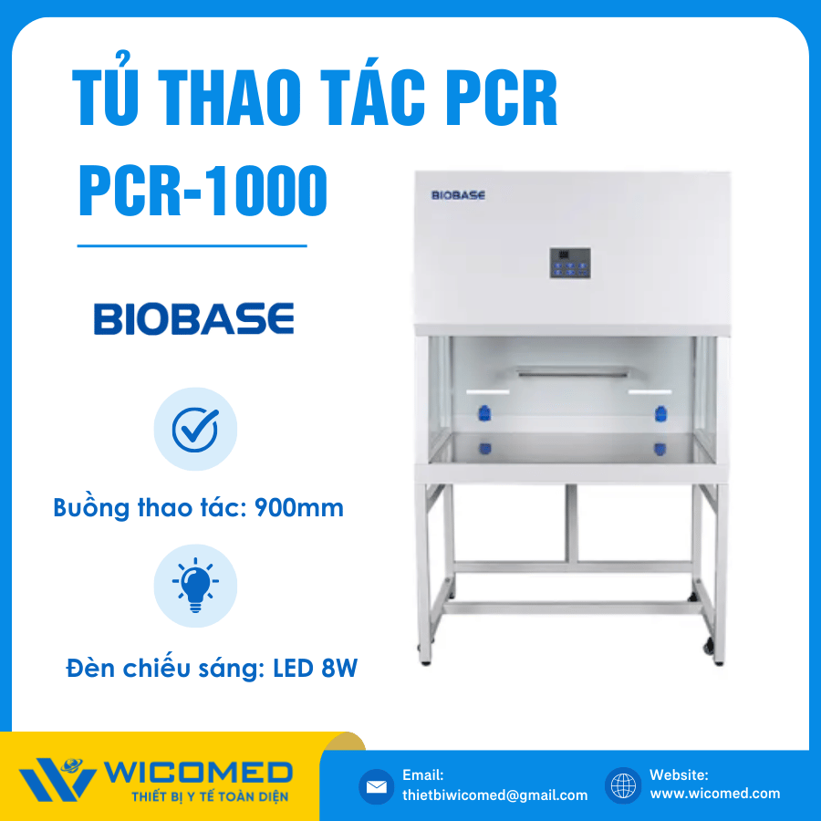 Tủ Thao Tác PCR 1m Chỉnh Điện Biobase PCR-1000 | WICOMED - Thiết Bị Y ...