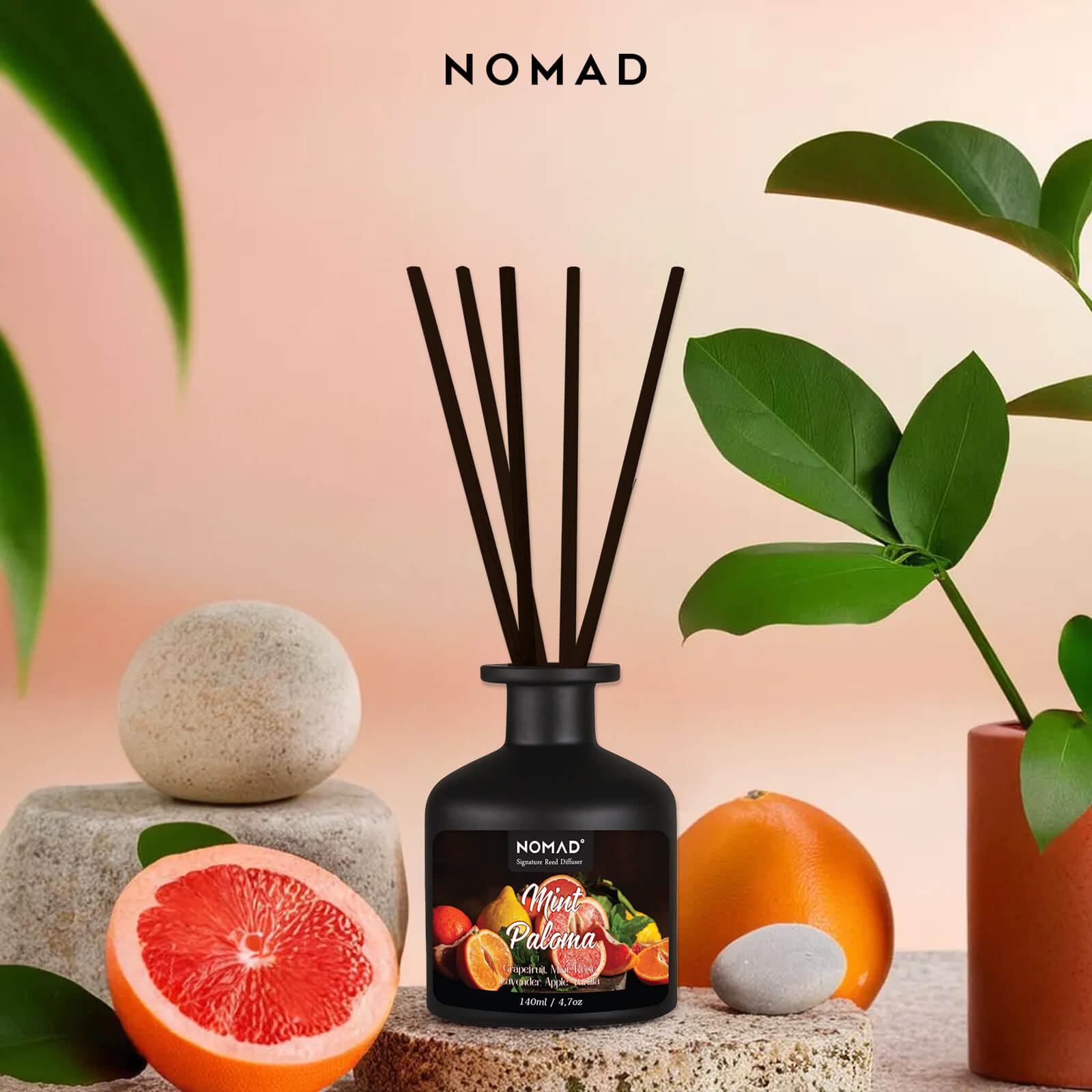 Bộ Tán Hương Que Mây Nomad Reed Diffuser 140ml - Mint & Paloma | Nomad Perfumery
