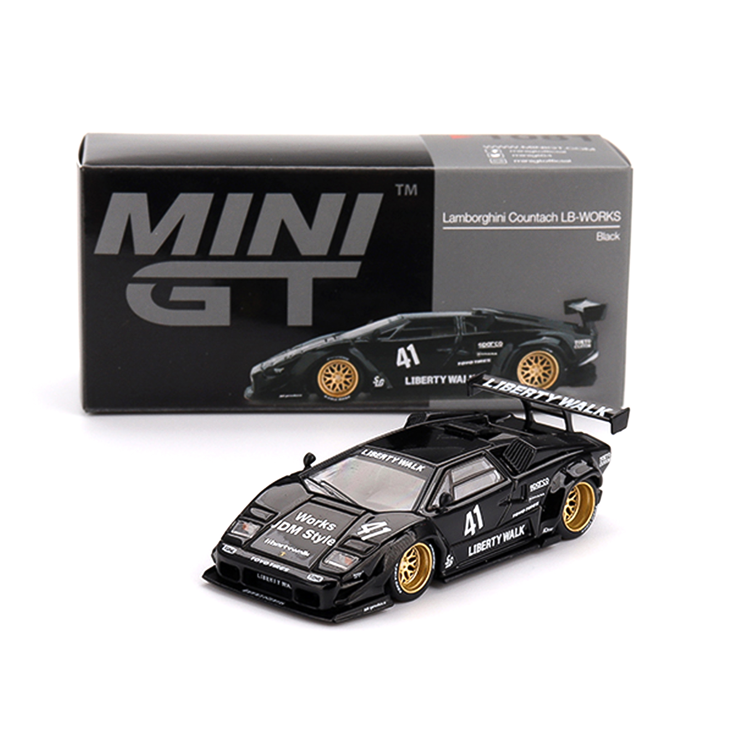 Mini GT BOX version MGT01081 Lamborghini Countach LB-WORKS Black ...