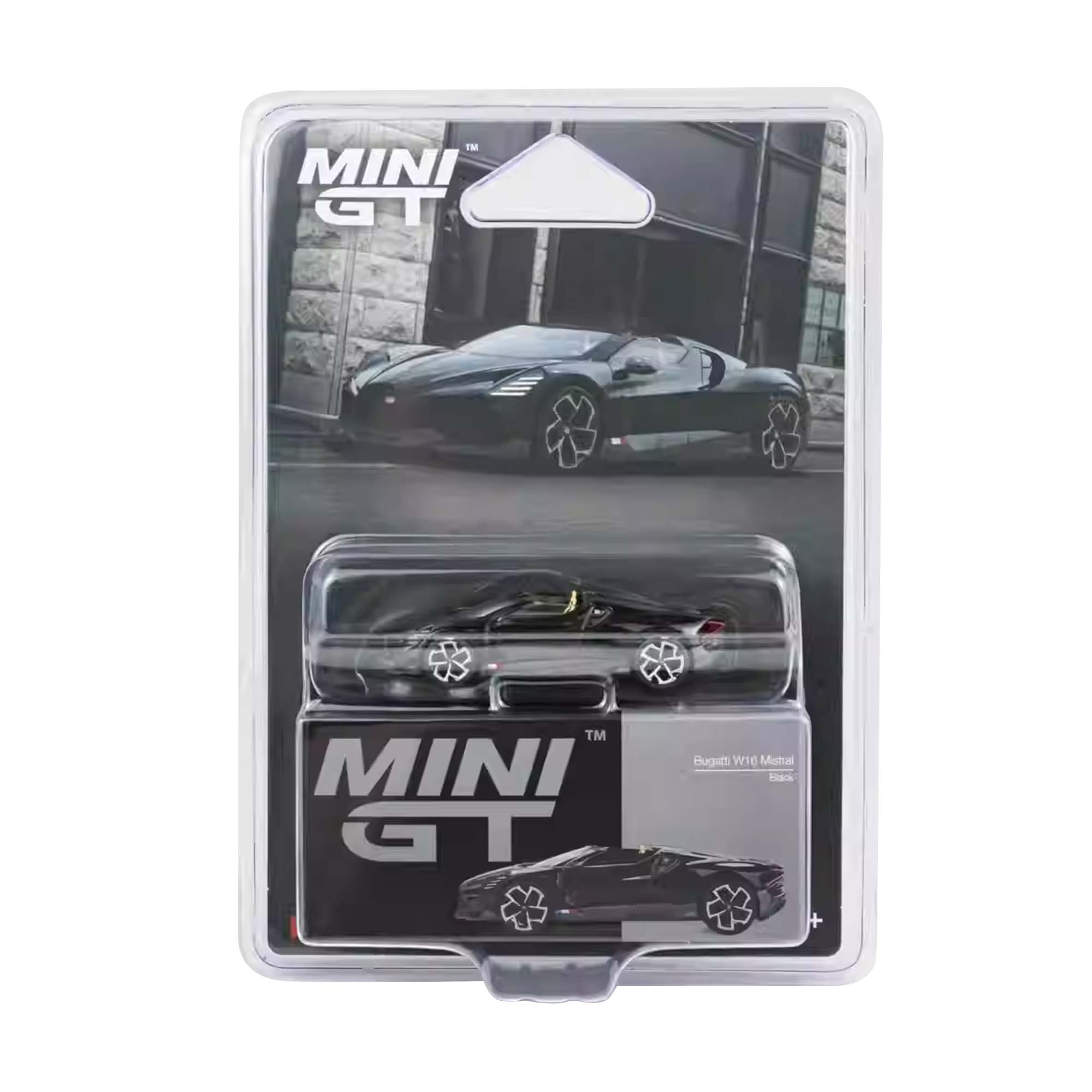 Mini GT card Version MGT01058 Bugatti W16 Mistral Black - Fiftysixteam