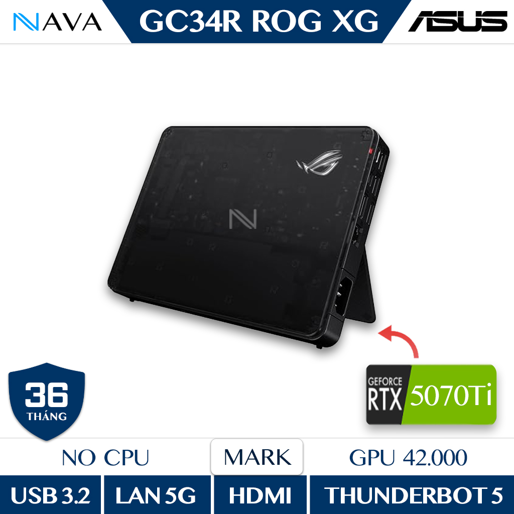 eGPU ASUS GC34R-030 ROG XG Mobile RTX5070Ti 12GB GDDR7 Thunderbolt5 tốc ...