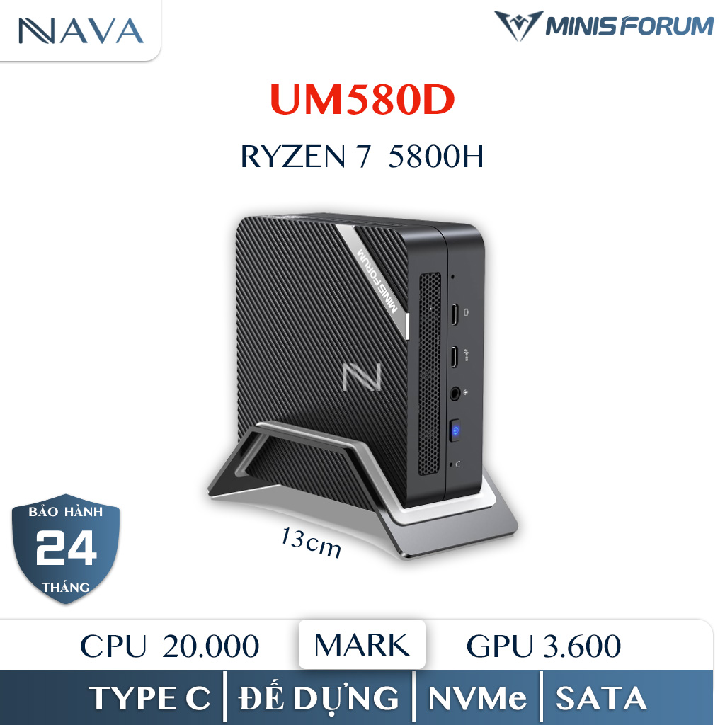 Mini PC Minisforum UM580D AMD R7 5800H Radeon USB4 Máy tính Ryzen 7 ...