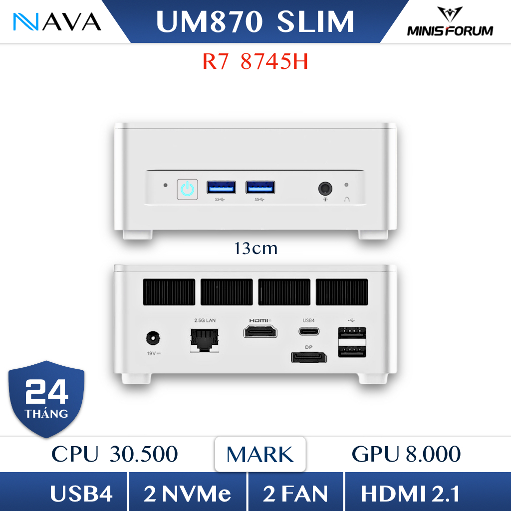 Mini PC Minisforum UM870 SLIM | Máy Tính Gaming AMD Ryzen 7 8745H 780M ...