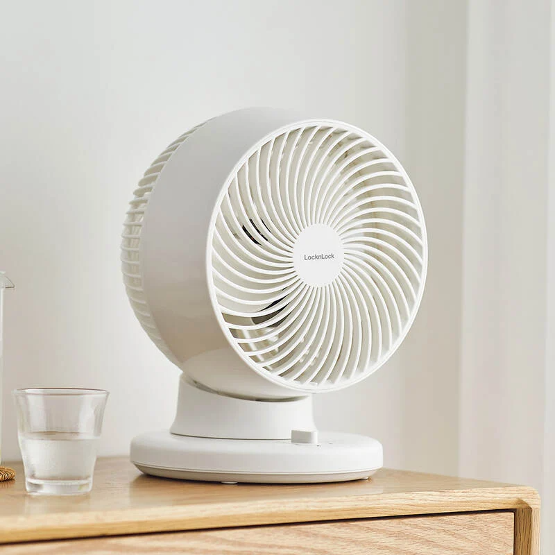 Quạt Tuần Hoàn Không Khí LocknLock Desktop Circulation Fan - 220V, 50Hz, 28W - Màu Ngà - ENF156IVY