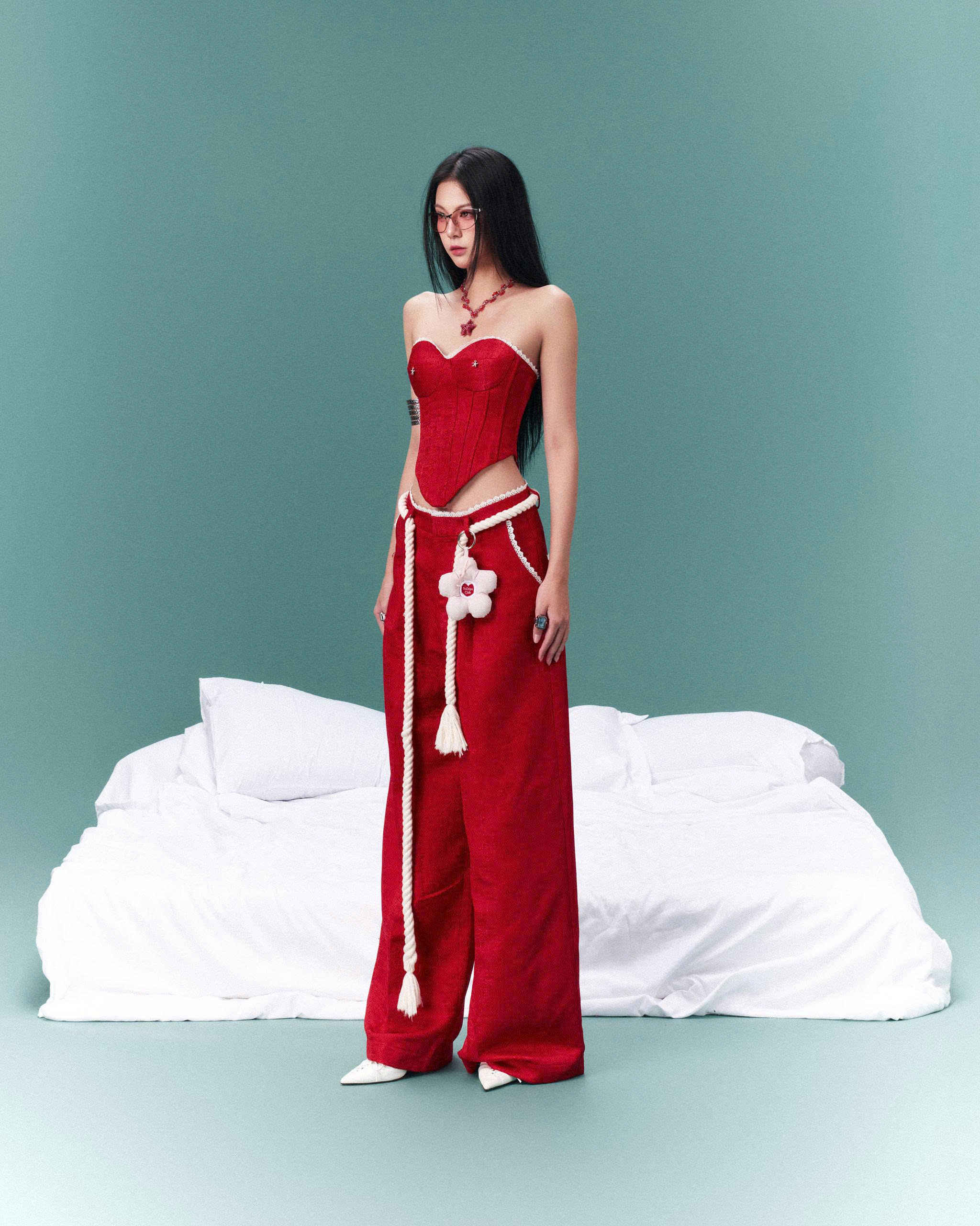 Quần dài gấm đỏ ống rộng - Red Shark Pants– So Dope Club - Local Brand ...