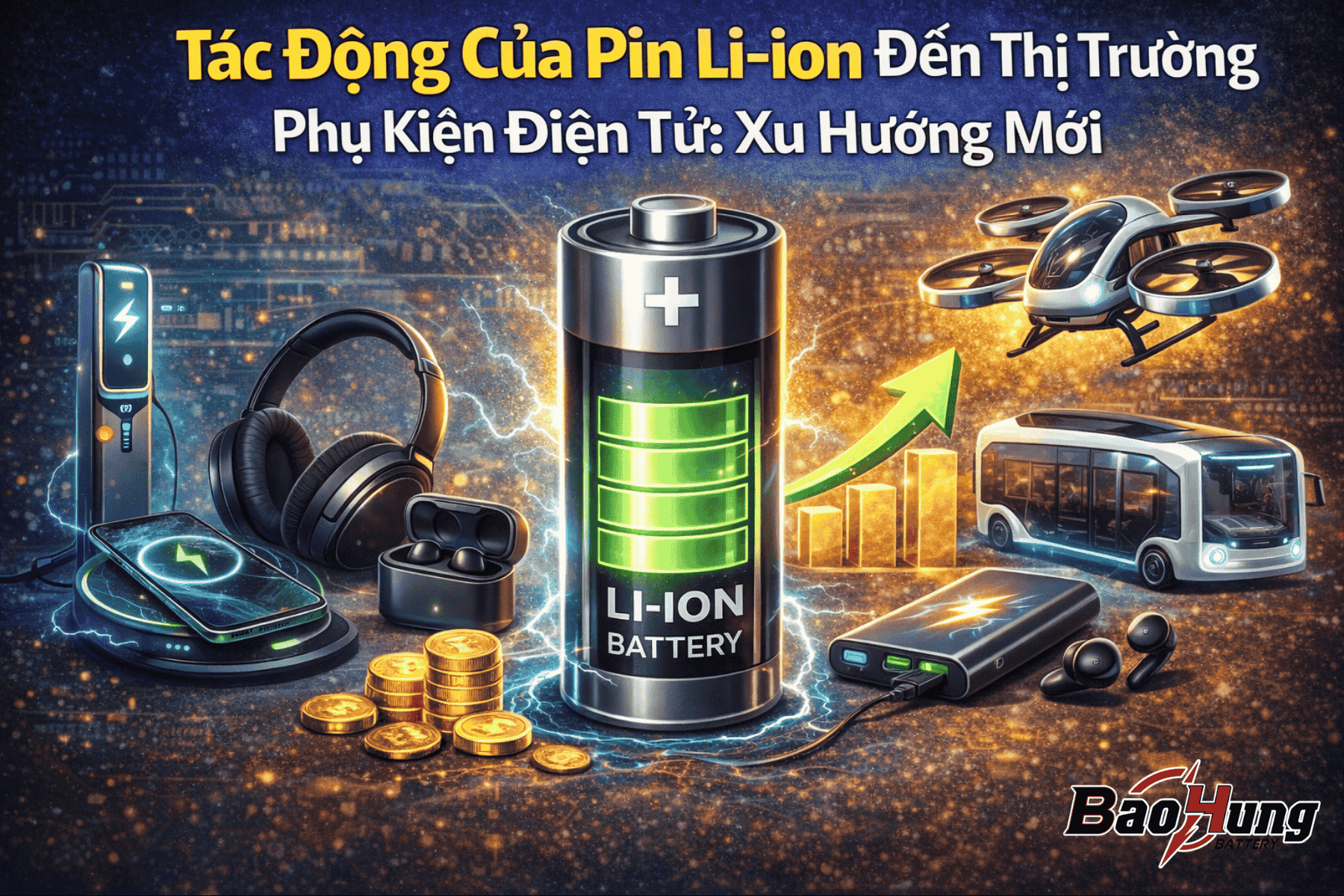 Tác Động Của Pin Li-ion Đến Thị Trường Phụ Kiện Điện Tử: Xu Hướng Mới