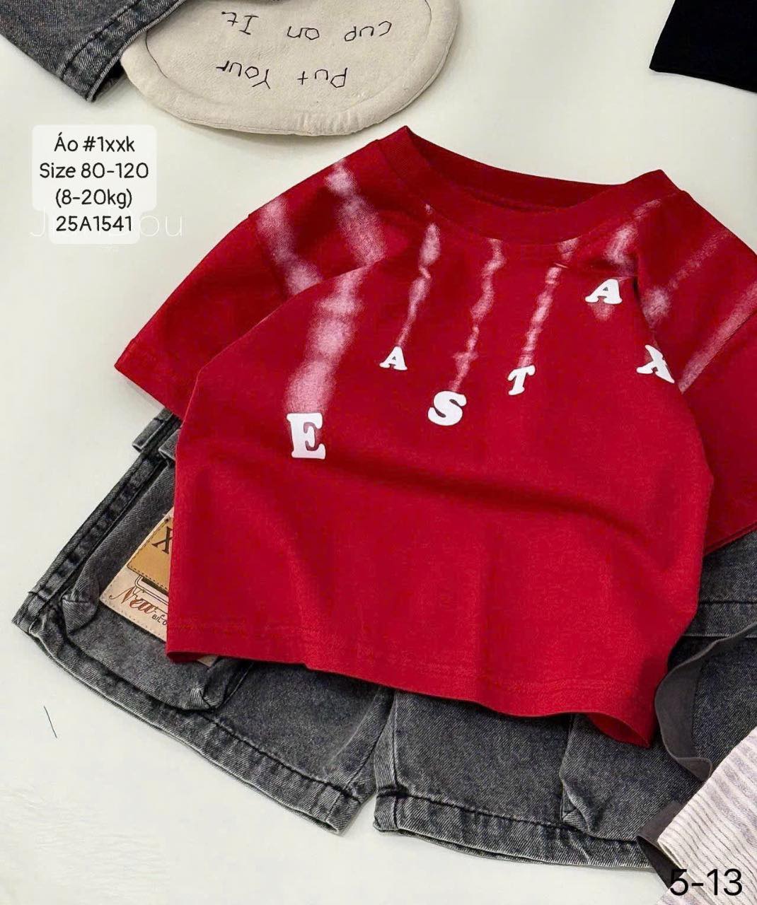 Áo thun basic phối viền loang ngầu cho bé trai