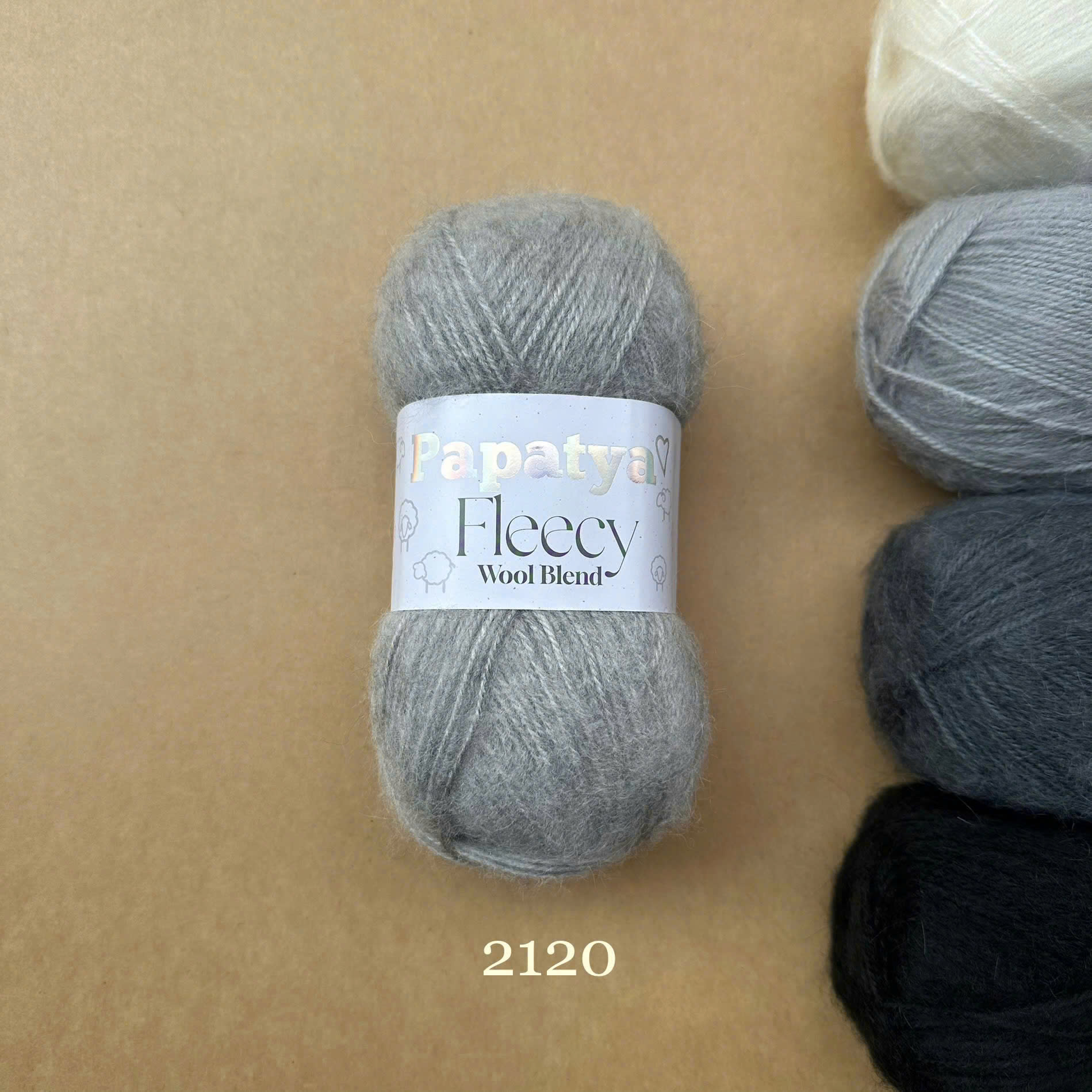 Len Papatya Fleecy nhập từ Papatya, đan móc áo, váy, khăn