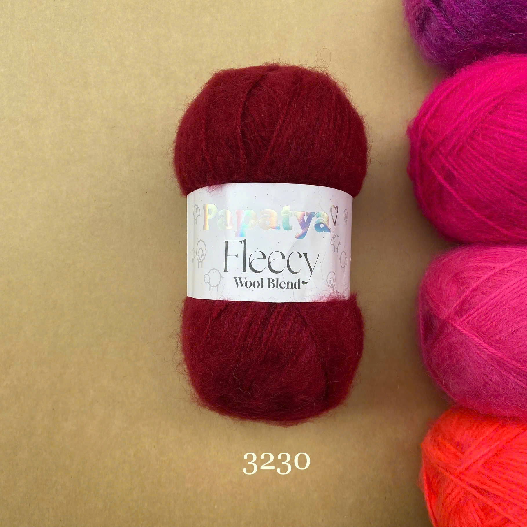 Len Papatya Fleecy nhập từ Papatya, đan móc áo, váy, khăn