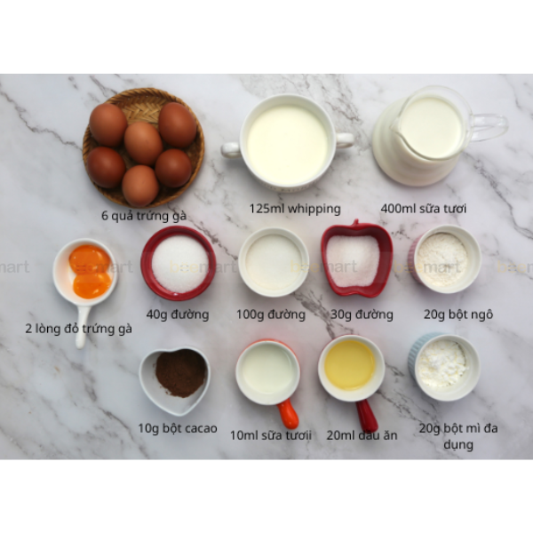 Set nguyên liệu làm bánh Gato flan- Beemart