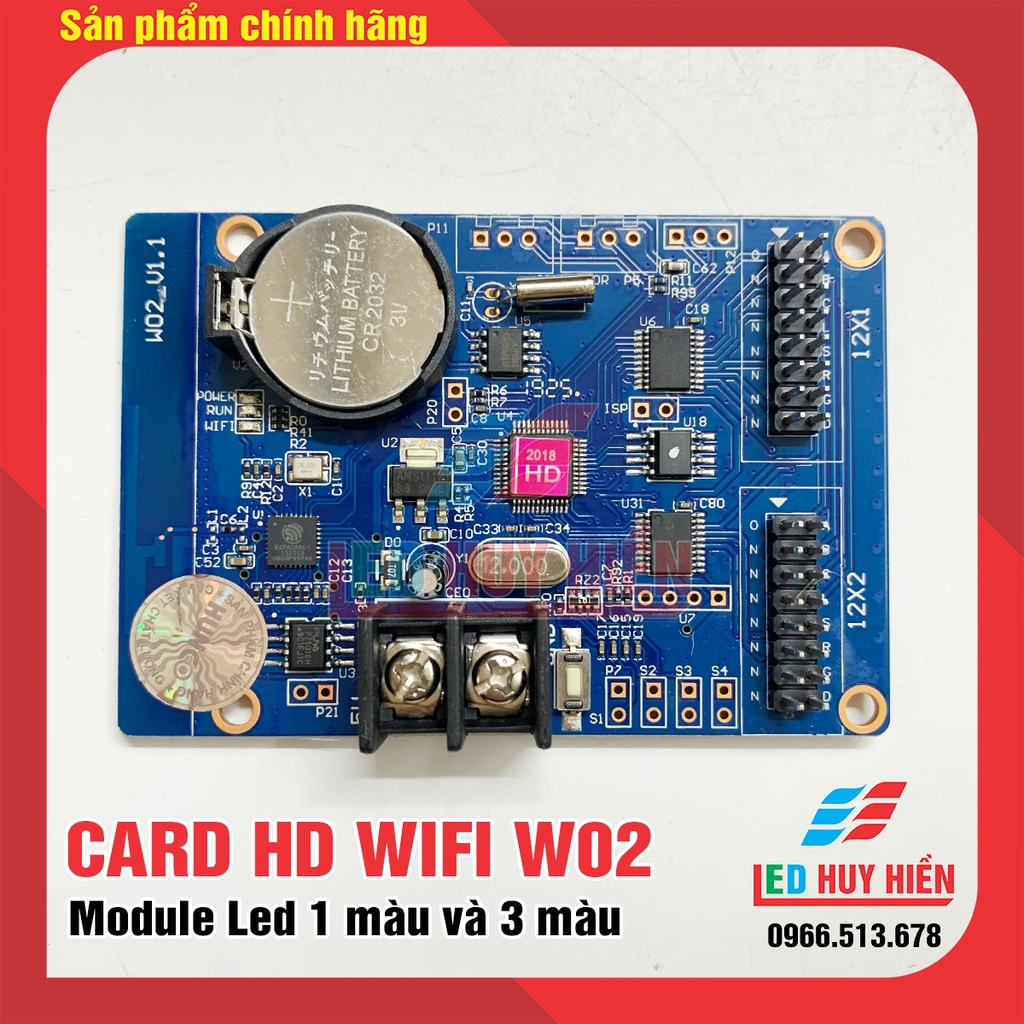 Card led P10 wifi HD 1 màu, 3 màu | HD W00 | HD W02 | HD W03 | HD W04 ...