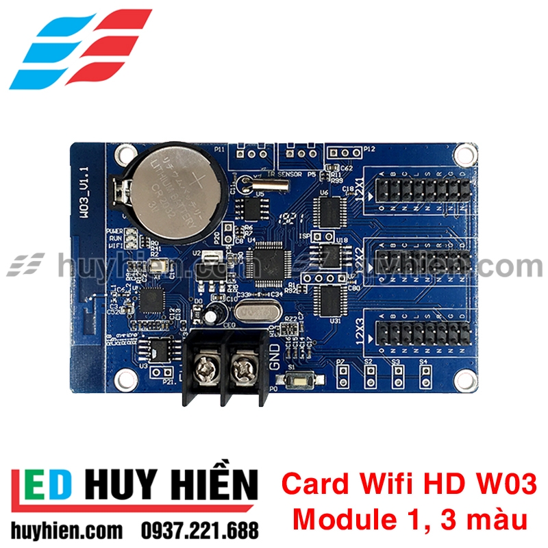 Card led P10 wifi HD 1 màu, 3 màu | HD W00 | HD W02 | HD W03 | HD W04 ...