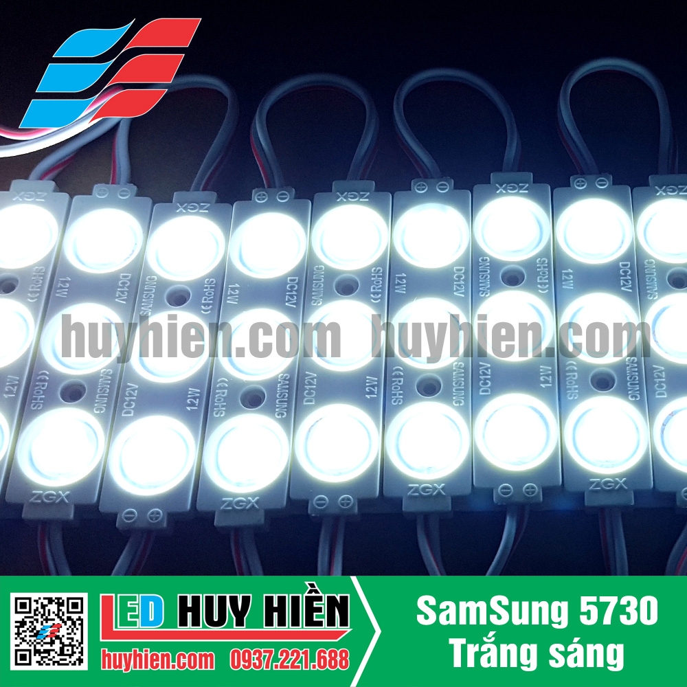 led hat 3 bong 5730 trắng sáng samsung chất lượng, BH 12 Thang huyhien.vn