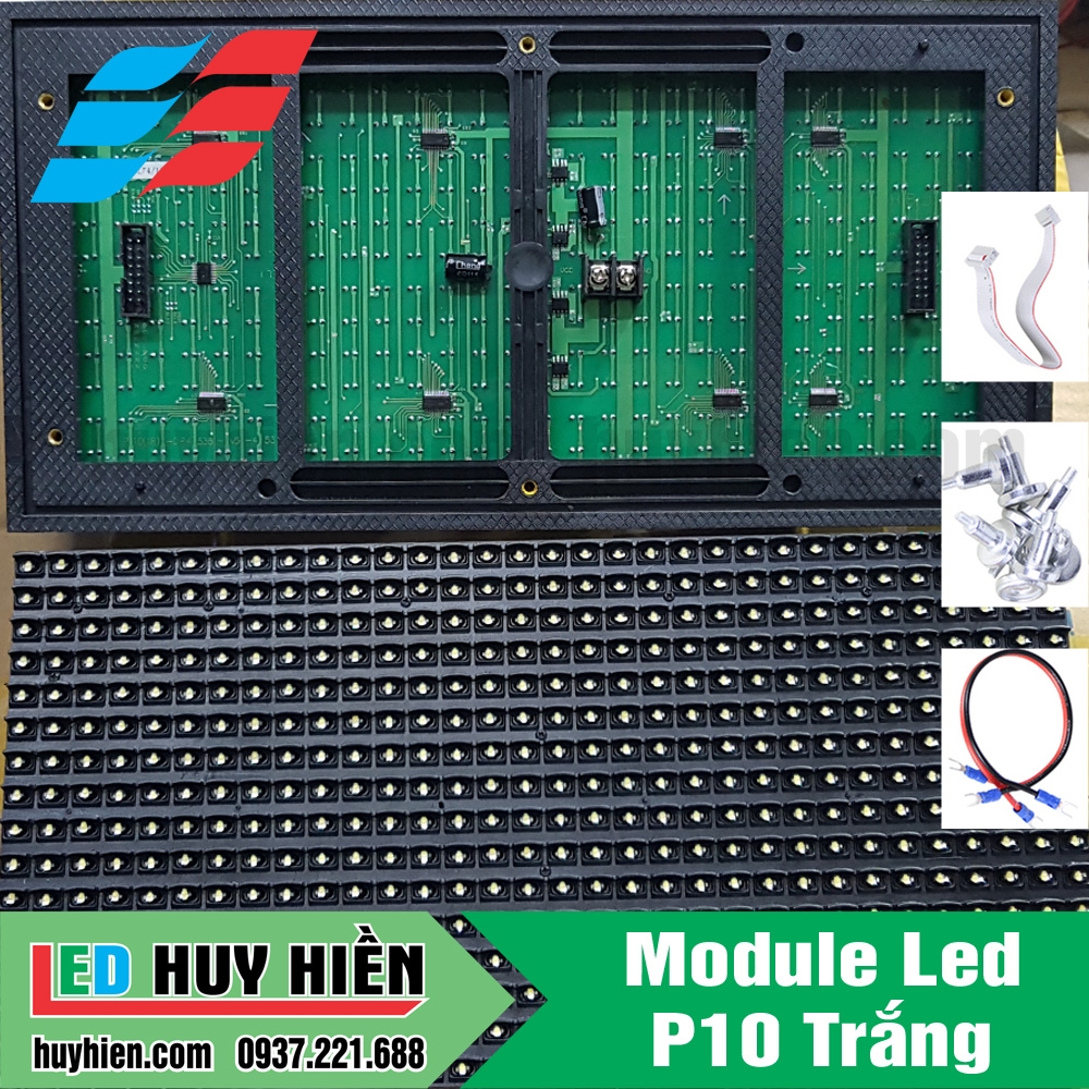 module led p10 màu trắng ngoài trời, Module P10 trắng chất lượng huyhien.vn