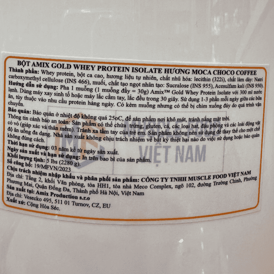 Amix Gold Isolate Whey Protein, 5 Lbs (76 Servings) - Giá Tốt Nhất