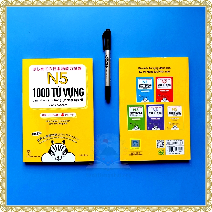 HAJIMETE NO NIHONGO NOURYOKUSHIKEN N5 TANGO 1000_Sách học từ vựng N5 m