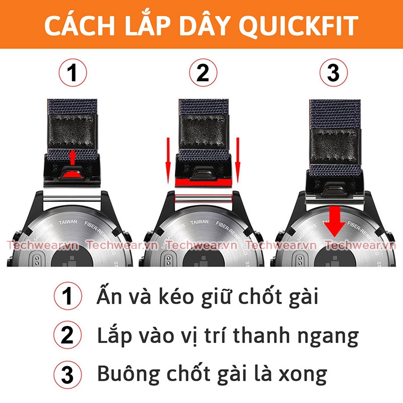Bán dây da Quickfit 20/22/26mm cho đồng hồ Garmin hàng mới về | Techwear.VN
