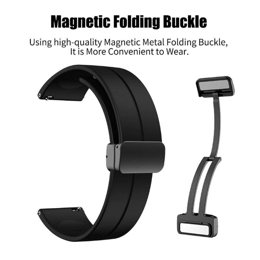 [Giảm 30%]dây smartwatch 20mm 22mm silicon khóa nam châm | Techwear.VN