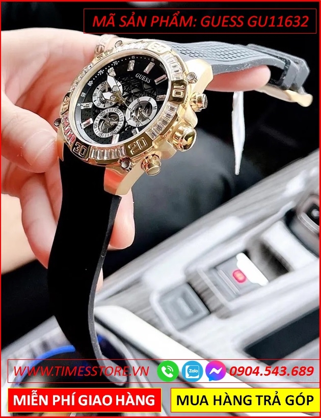 Wow Đẹp quá ️Đồng Hồ Nam Guess Tachymeter Vàng Gold