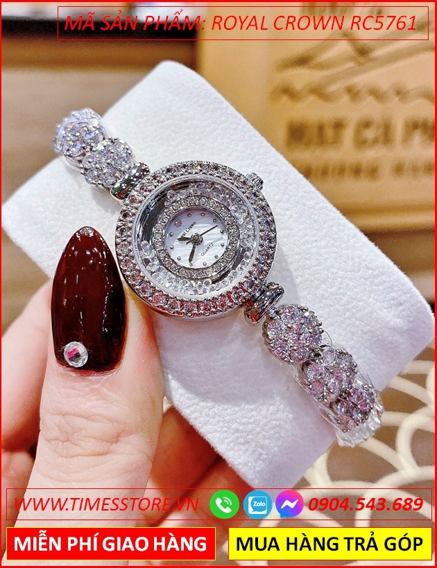 Wow Đẹp quá ️Đồng hồ Nữ Royal Crown Full Đá Swarovski