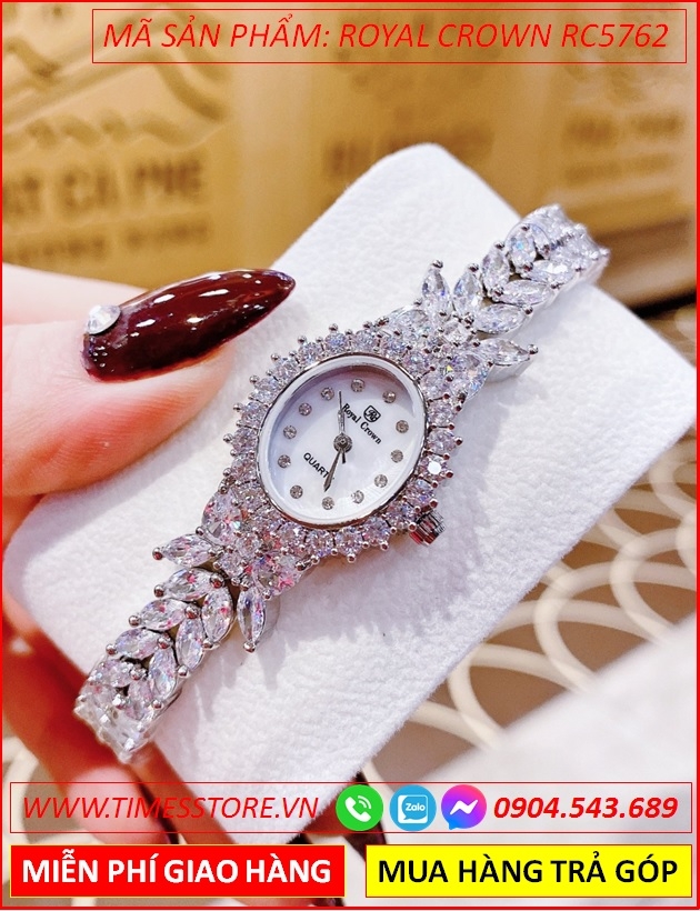 Wow Đẹp quá ️Đồng hồ Nữ Royal Crown Lắc Tay Full Đá