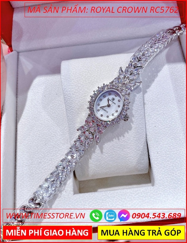 Wow Đẹp quá ️Đồng hồ Nữ Royal Crown Lắc Tay Full Đá