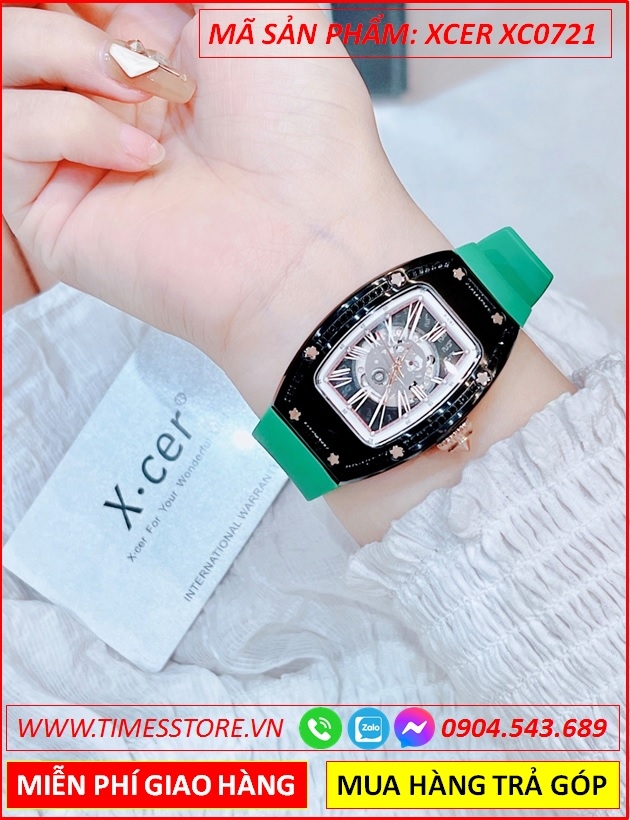 Wow Đẹp quá ️Đồng Hồ Nữ Xcer Automatic Skeleton Lộ Cơ