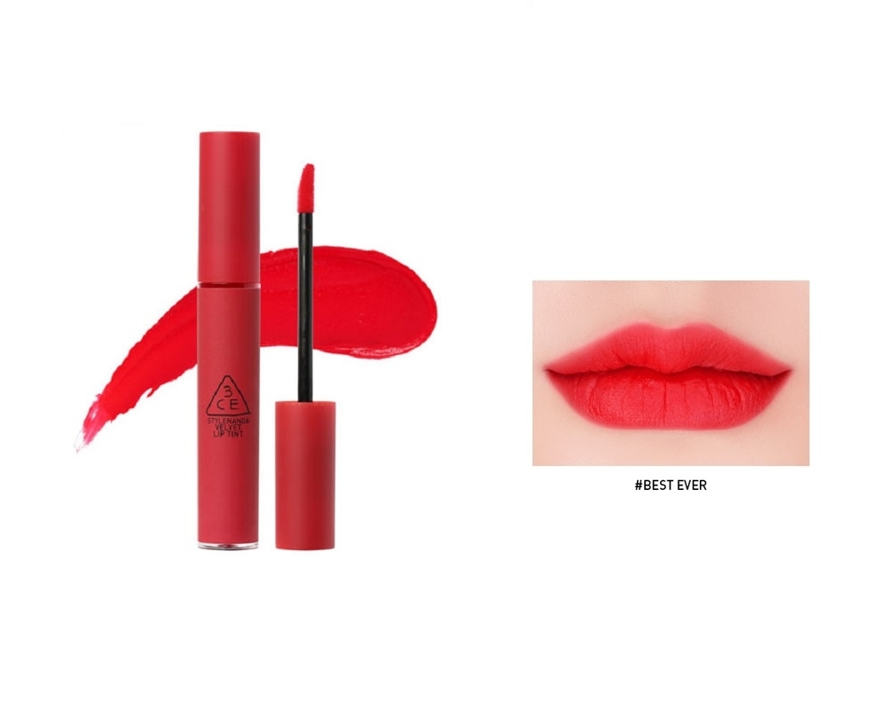 Son 3CE Kem Velvet Lip Tint Màu Best Ever - Đỏ thuần Kangnam Mart