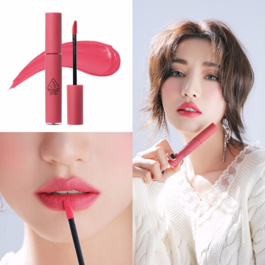 Son Kem 3CE Velvet Lip Tint Màu Pink Break - hồng đào Kangnam Mart