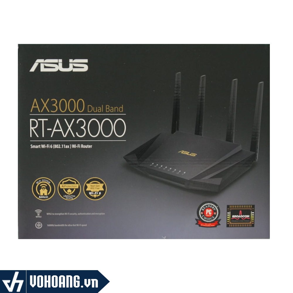 Asus RT-AX3000 | Router AX3000 Dual Band WiFi 6 Tốc Độ Cực Cao Phủ Sóng ...