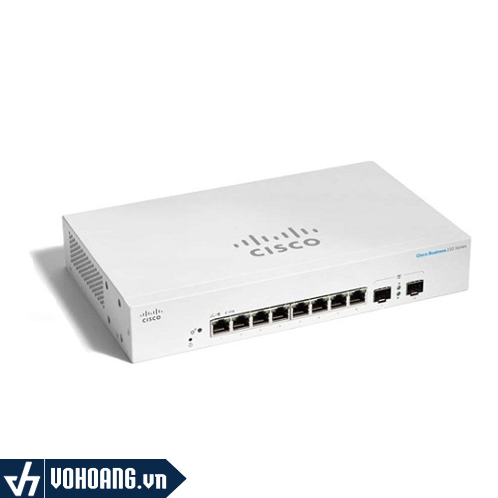 Cisco CBS220-8T-E-2G | Switch Chia Mạng 8 Cổng Gigabit - Hỗ Trợ 2 Cổng SFP vohoang.vn