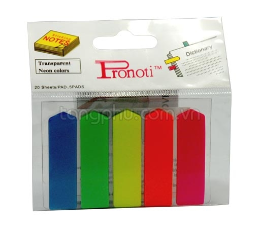 Note Nhựa Trình Ký 5 Màu - Pronoti, Note Nhựa 5 Màu, Note Nhựa 5 Màu Dạ ...