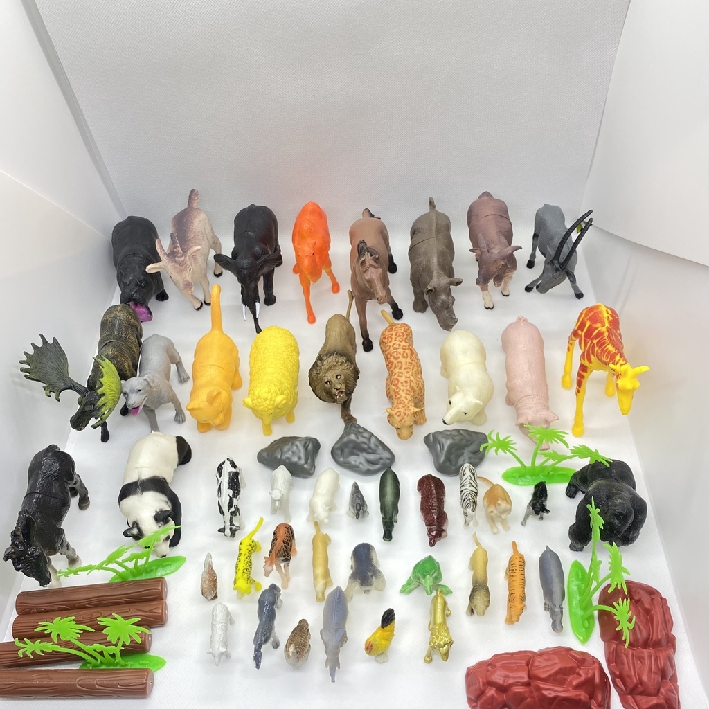 Hộp đồ chơi 58 con vật thú rừng trong tự nhiên | Giải Pháp Chung