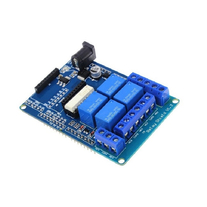 Module relay 4 kênh shield V1.0 mở rộng cho Arduino UNO | Giải Pháp Chung