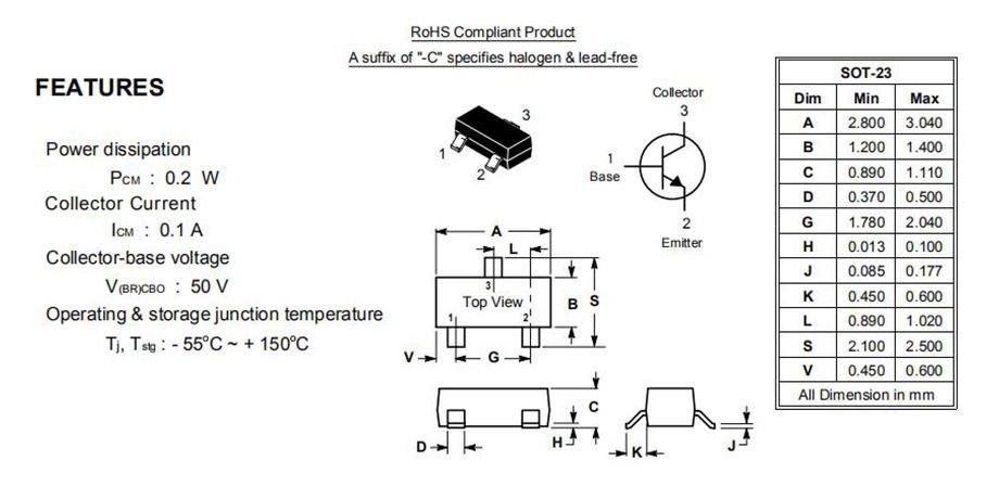 Transistor S9014 NPN J6 SMD 1 cái | Giải Pháp Chung