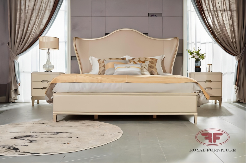 [ NHIỀU KÍCH THƯỚC] GIƯỜNG NGỦ HIỆN ĐẠI LUXURY THIẾT KẾ DÁNG CONG ĐIỆU ...