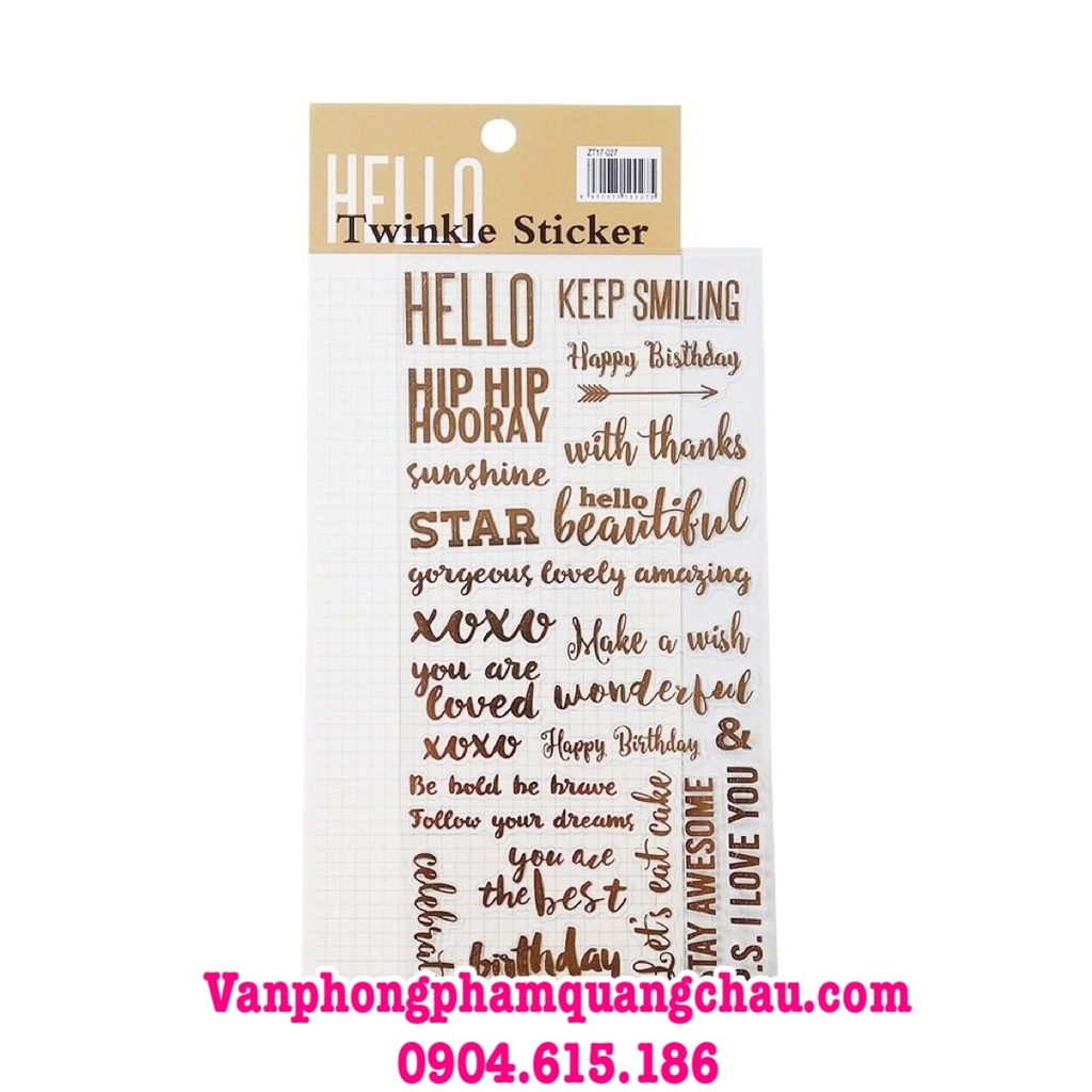 Sticker Twinkle vintage trang trí_S188